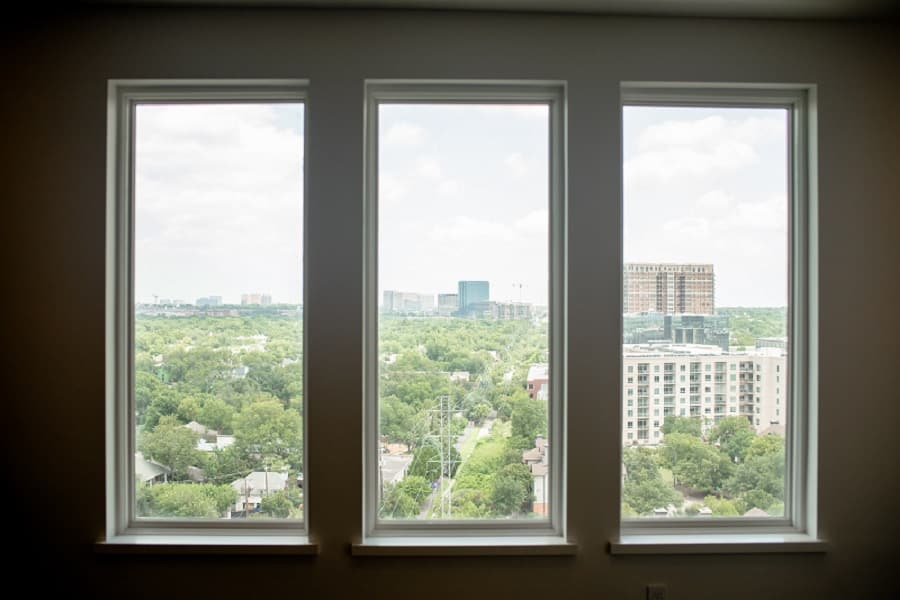 Glass Wine Closet High Rise Dallas Condo