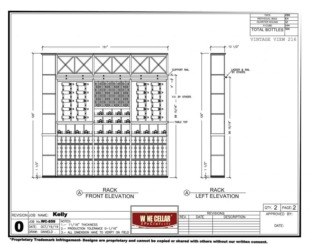 3d Wine Cellar Design Wine Rack Elevation | Wine Cellar Specialists for ...